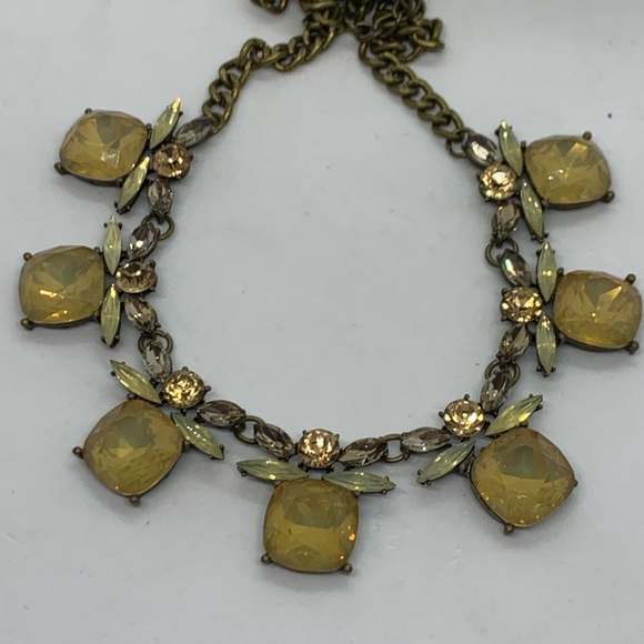Jewelry | New Amazing Muted Yellow Green Rhinestone Statement Necklace ...